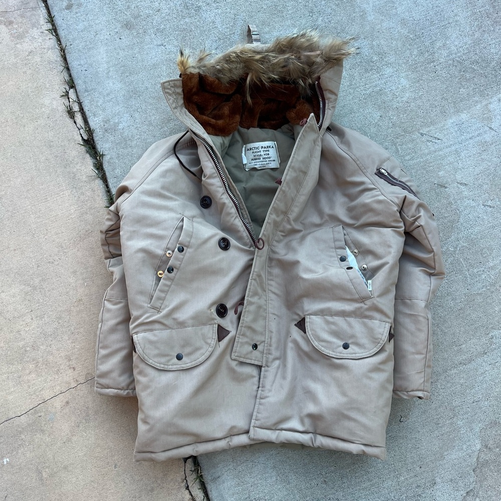 Vintage Military Arctic Parka Flight Type Style N3b F… - Gem